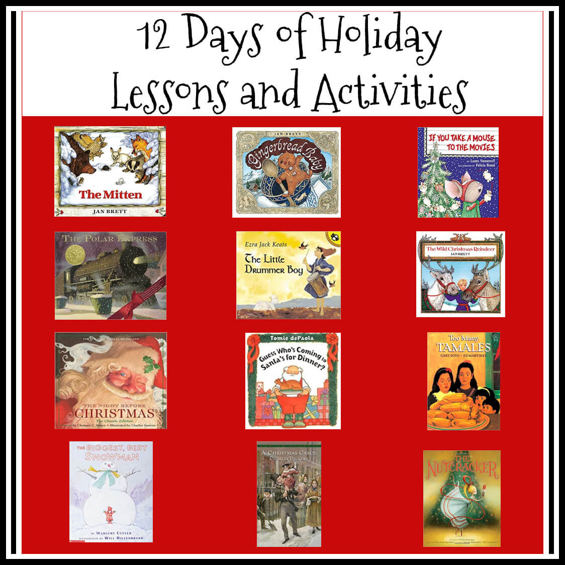 12 Days of Christmas Books and Activities